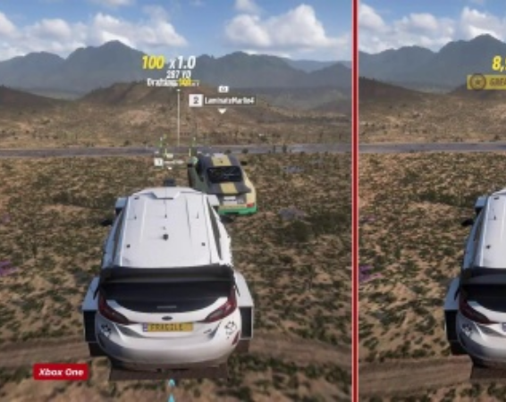 《极限竞速：地平线5》Xbox one与Xbox Series X实机运行对比_找手游